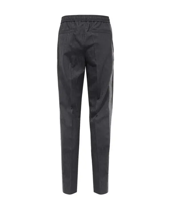 Versace Pleated Front Trousers With Drawstring Waist