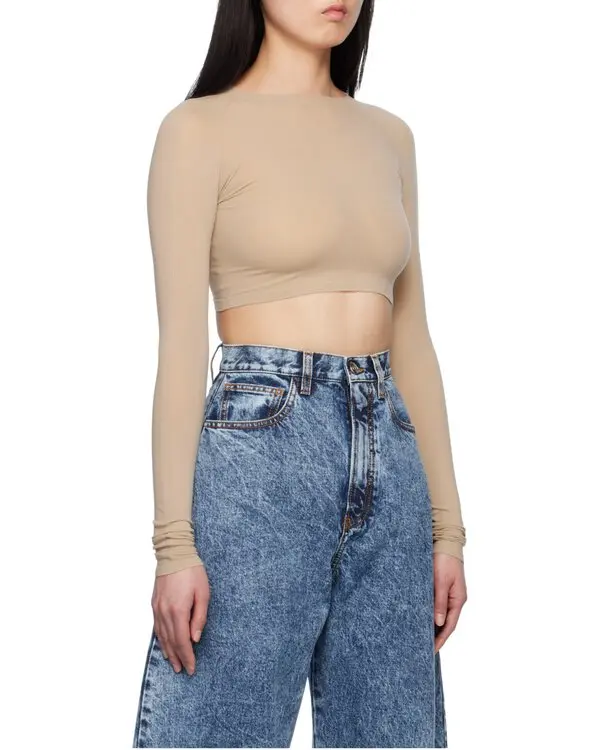Alaïa Crew Neck Long Sleeve Top