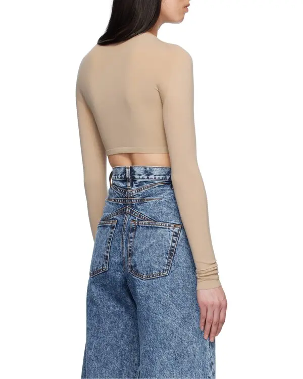 Alaïa Crew Neck Long Sleeve Top