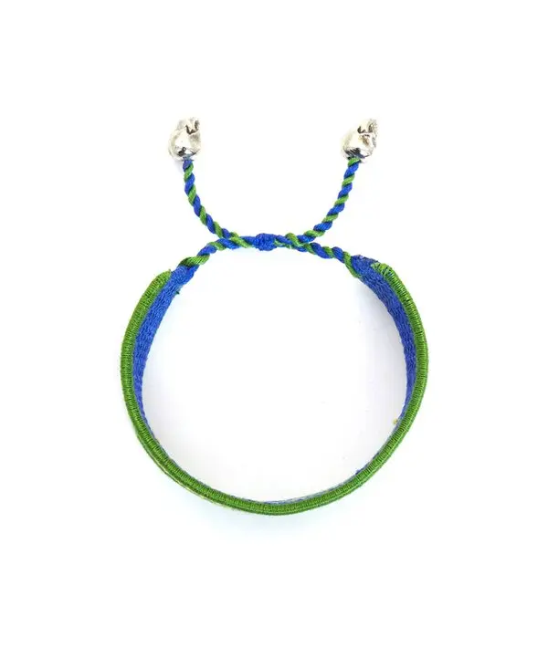 Alexander McQueen Logo-embroidery Cord Bracelet
