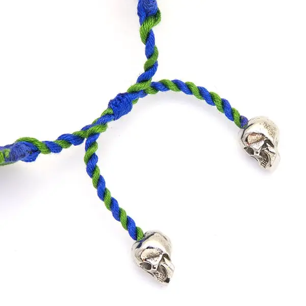 Alexander McQueen Logo-embroidery Cord Bracelet