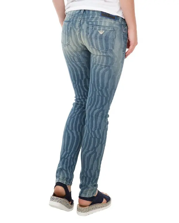 Emporio Armani Logo Print Denim Jeans