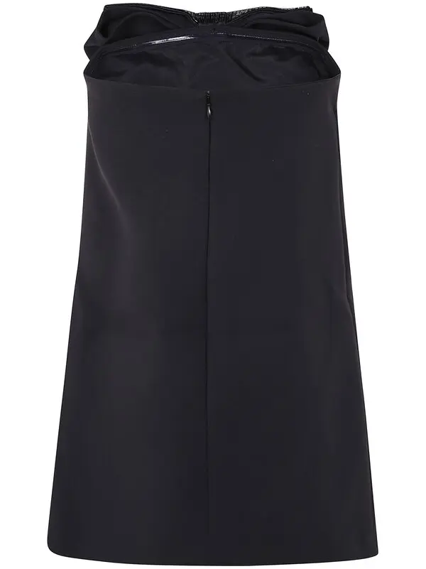 SELF-PORTRAIT Crepe Bandeau Mini Dress