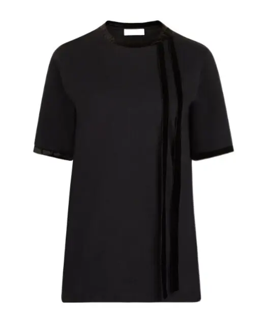 Nina Ricci Velvet Ribbon Detail T-shirt