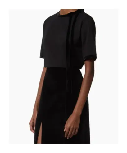 Nina Ricci Velvet Ribbon Detail T-shirt