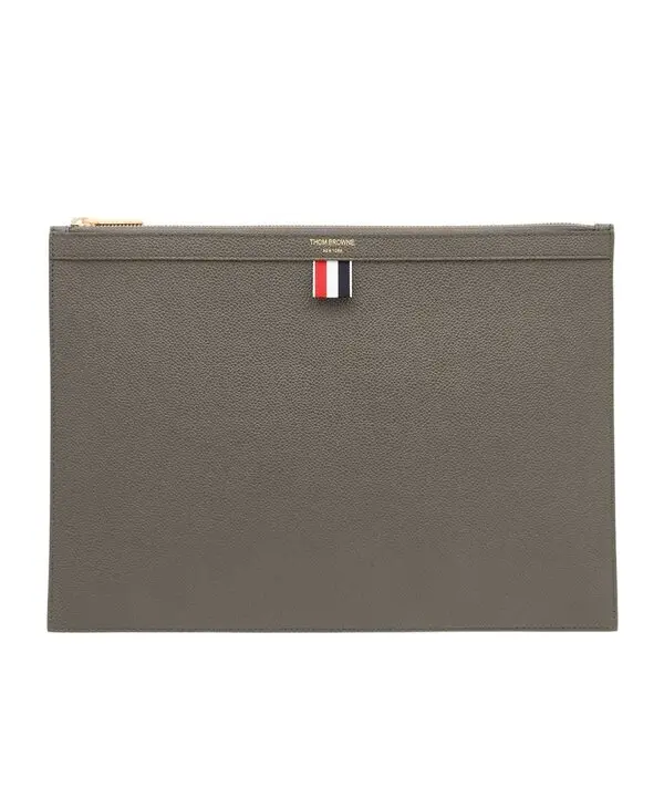 Thom Browne Logo Detail Pouch - Green