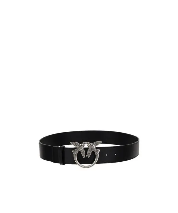 Pinko Love Berry Buckle Belt - Black