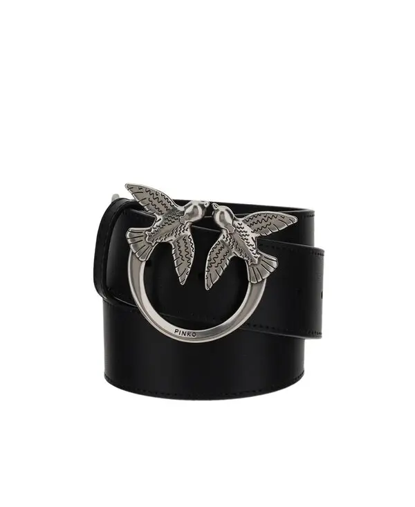 Pinko Love Berry Buckle Belt - Black