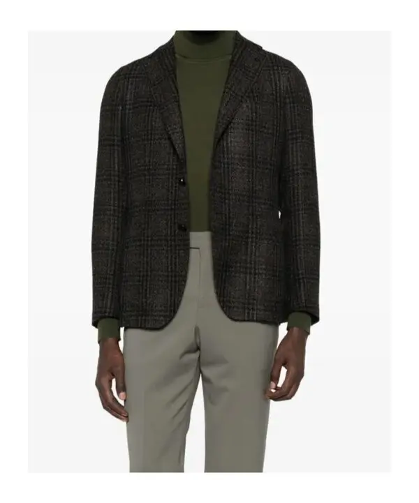 Tagliatore Check Patterned Single-breasted Blazer - Black