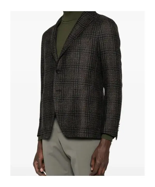 Tagliatore Check Patterned Single-breasted Blazer - Black