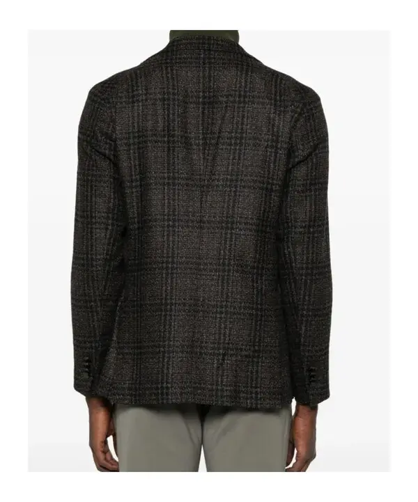 Tagliatore Check Patterned Single-breasted Blazer - Black