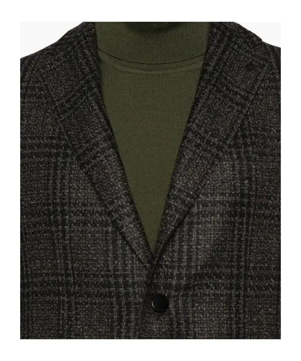 Tagliatore Check Patterned Single-breasted Blazer - Black