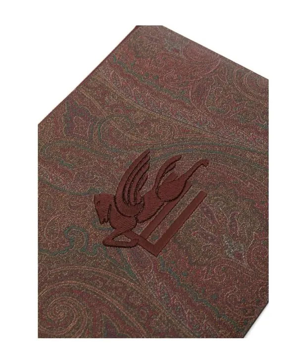 Etro Paisley Print Canvas Clutch Bag - Brown