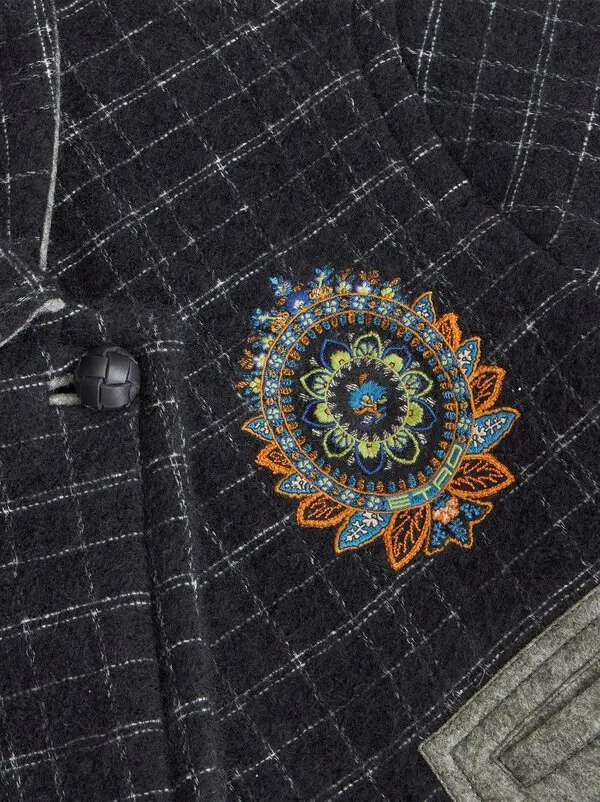 Etro Checked Embroidered Coat - No