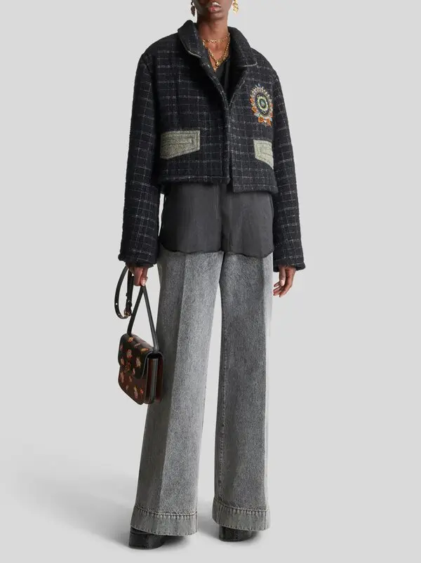 Etro Checked Embroidered Coat - No