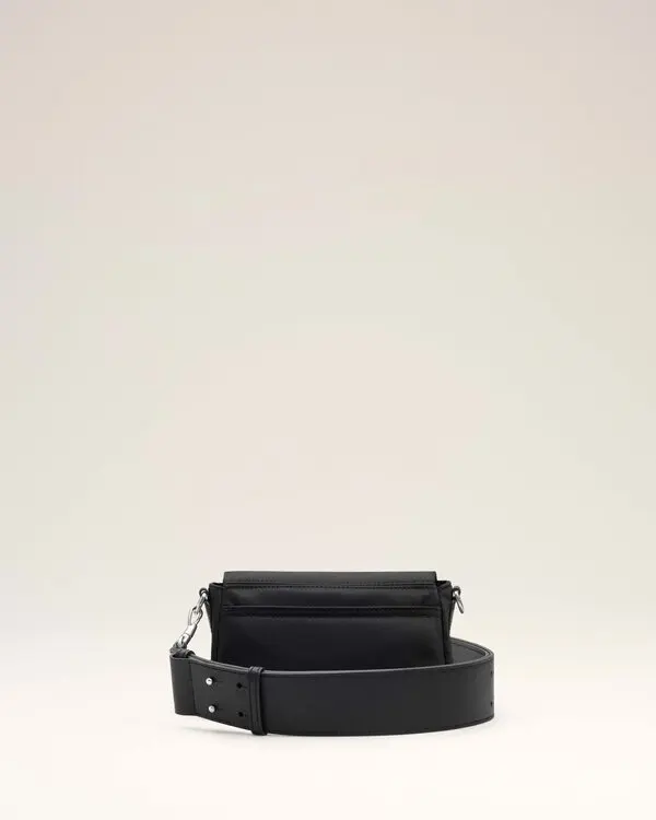 AMI Paris Logo Patch Box Shoulder Bag - Black