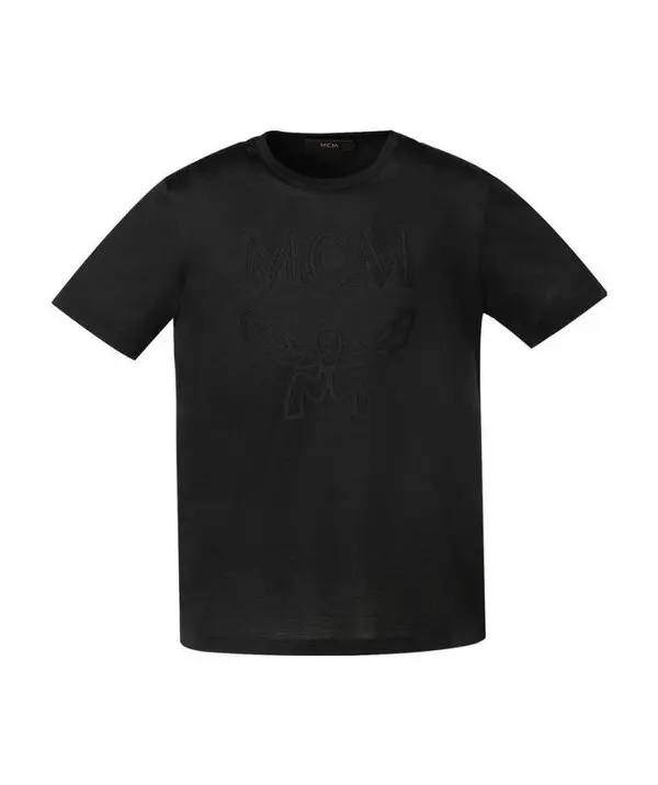 Mcm Logo Print Round-collar T-shirt - Black