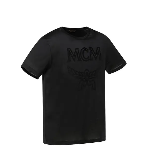 Mcm Logo Print Round-collar T-shirt - Black