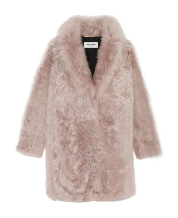 Saint Laurent Shearling Long-sleeved Coat