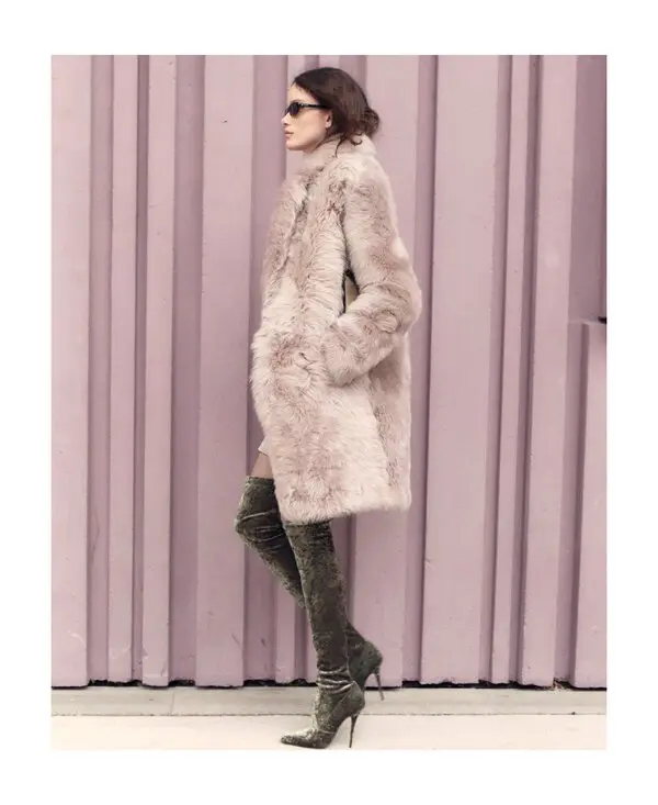 Saint Laurent Shearling Long-sleeved Coat