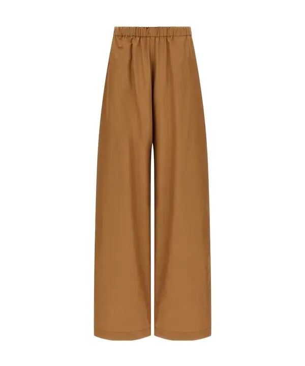 Fabiana Filippi Elasticated Waistband Wide-leg Trousers - Brown