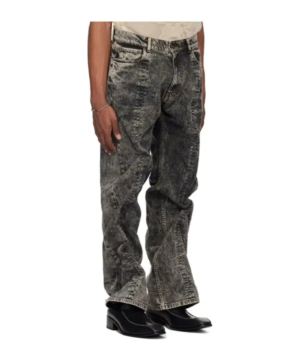 Y/project Logo-decorated Acid Wash Jeans