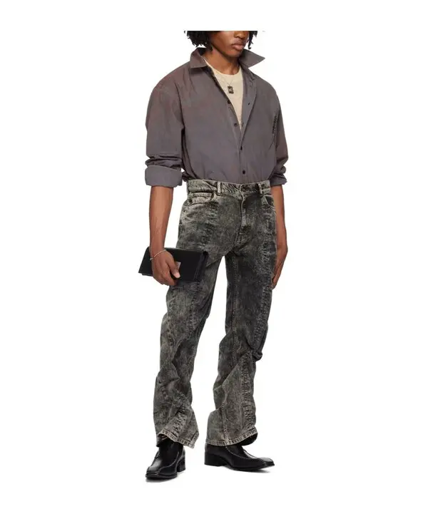 Y/project Logo-decorated Acid Wash Jeans