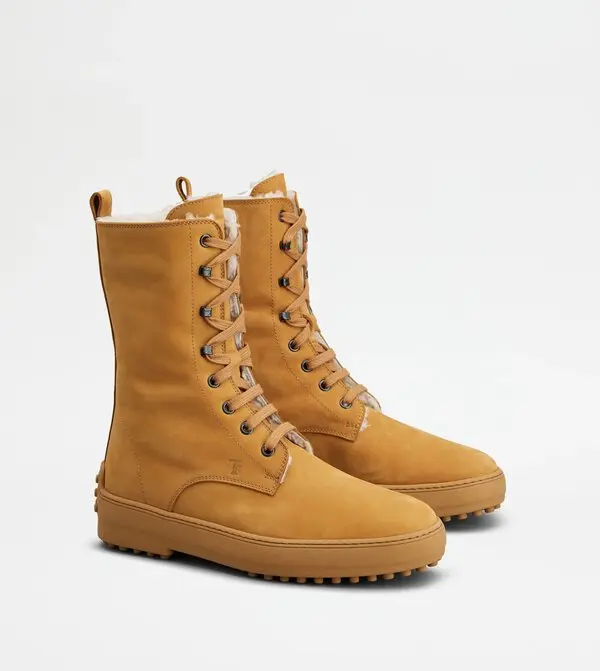 TOD'S Tall Lace-up Boots - Brown