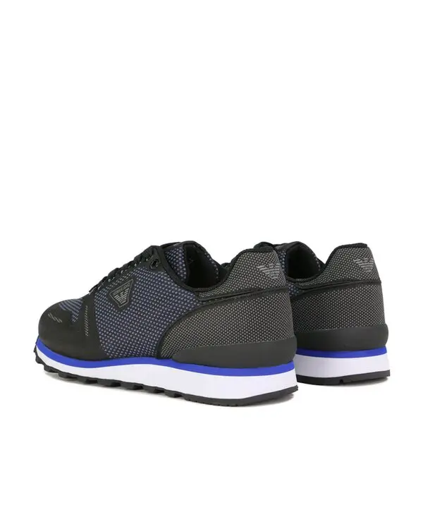 Emporio Armani Lace-up Casual Sneakers - Black