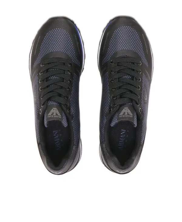 Emporio Armani Lace-up Casual Sneakers - Black
