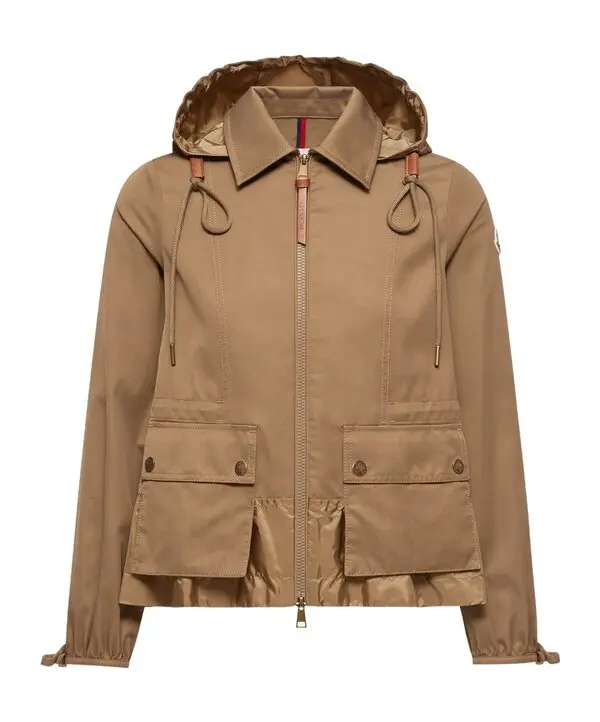 Moncler Adenium Drawstring Hooded Jacket - Camel