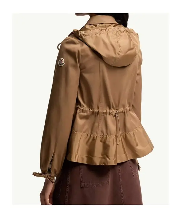 Moncler Adenium Drawstring Hooded Jacket - Camel