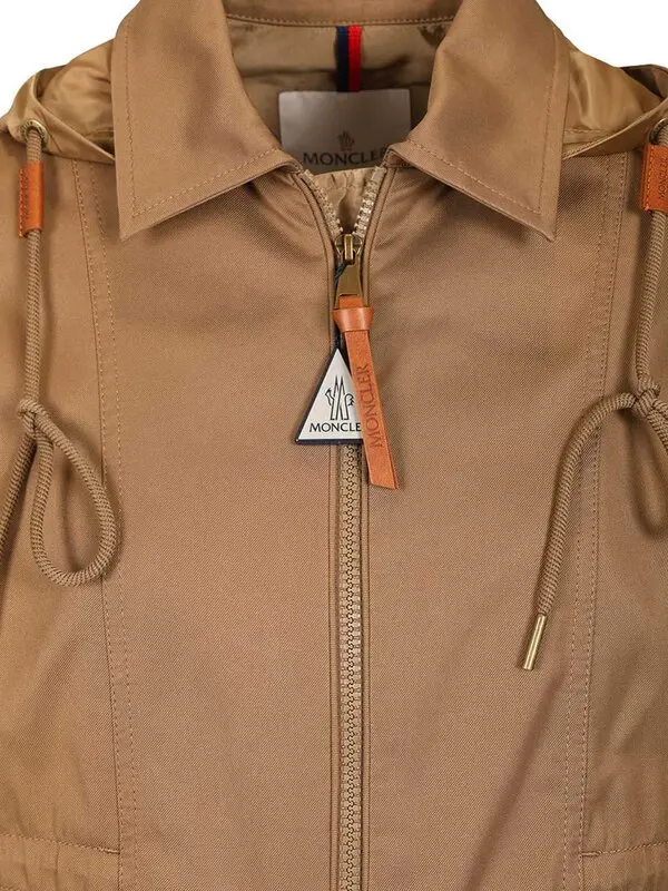 Moncler Adenium Drawstring Hooded Jacket - Camel