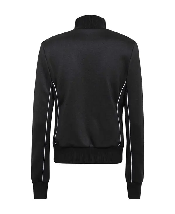Off-White Zip-up Long-sleeved Track Jacket With Stand Collar