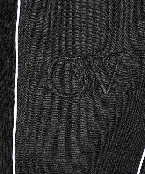 Off-White Zip-up Long-sleeved Track Jacket With Stand Collar