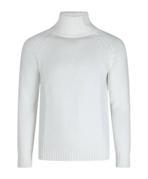 Eleventy High-neck Knitted Jumper - White