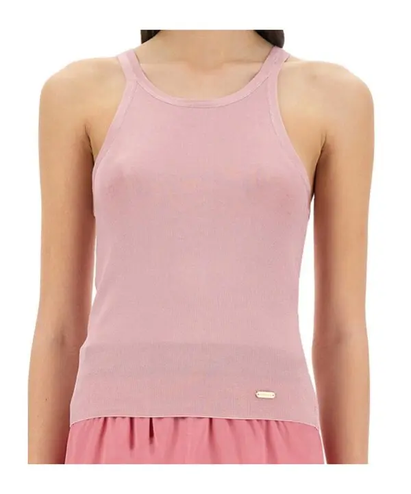 TOM FORD Ribbed Knit Sleeveless Top - Pink