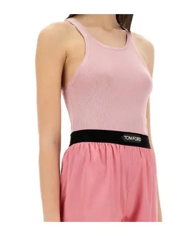 TOM FORD Ribbed Knit Sleeveless Top - Pink