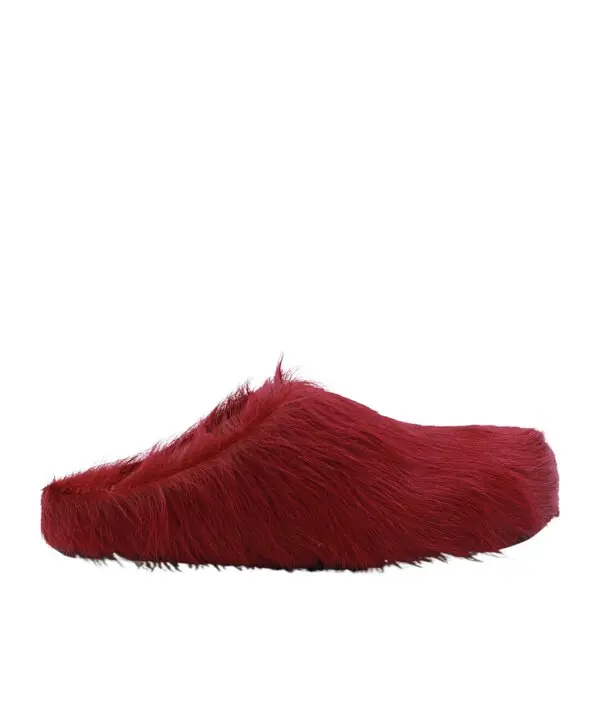 Marni Fussbett Round Toe Slip-on Mules - Red