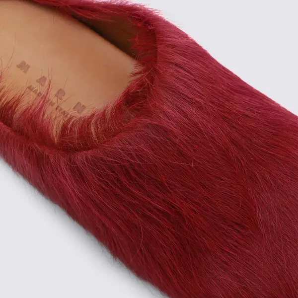 Marni Fussbett Round Toe Slip-on Mules - Red