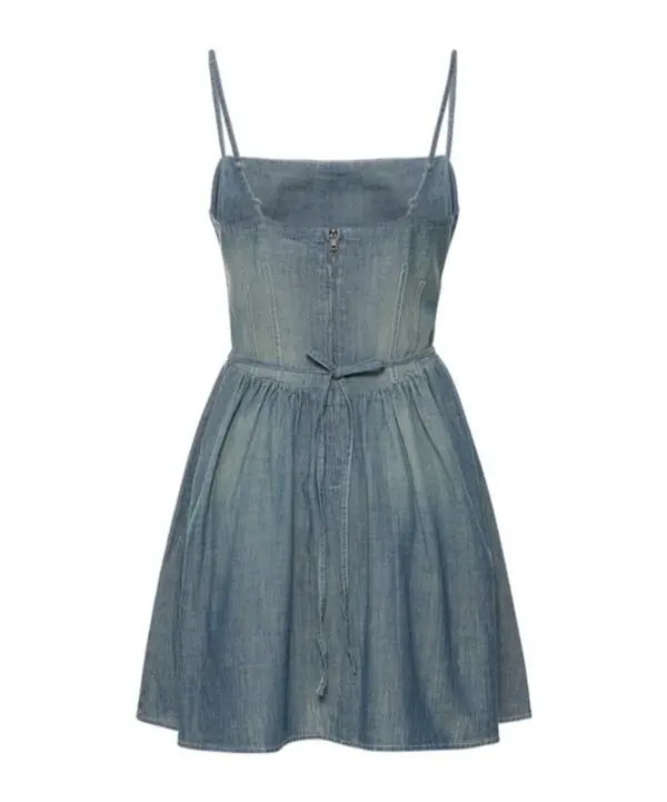 RE/DONE Denim Mini Dress With Zipper Back
