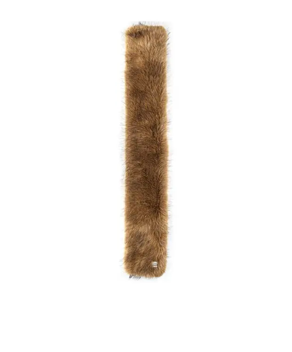 GANNI Rectangle Frame Scarf - Brown