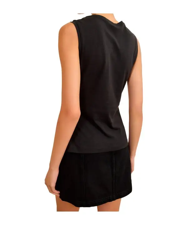 Ulla Johnson Clio Ruched Ruffle Top - Black