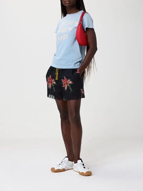 Valentino Garavani Floral Print Fringed Hem Shorts - No