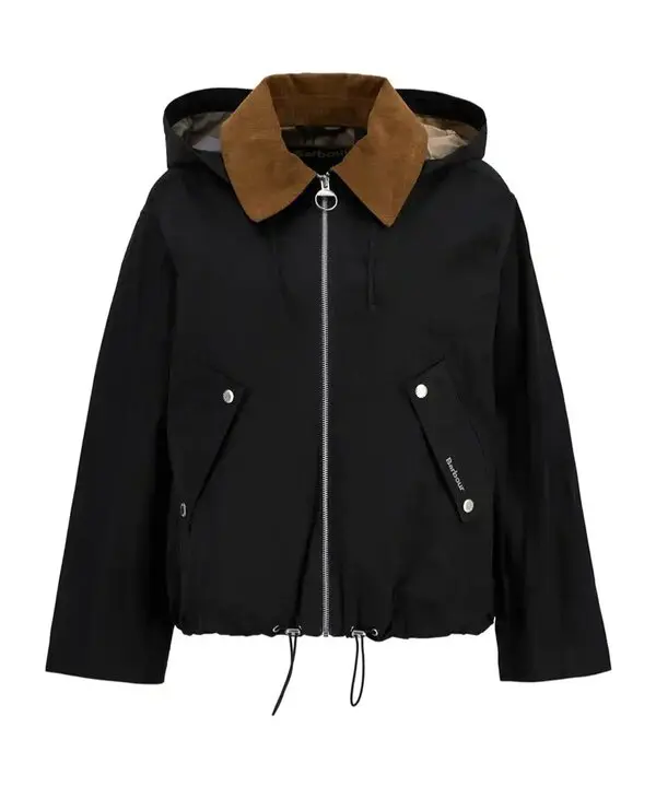 Barbour Weaver Showerproof Jacket With Corduroy Collar - No