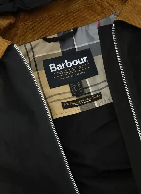 Barbour Weaver Showerproof Jacket With Corduroy Collar - No