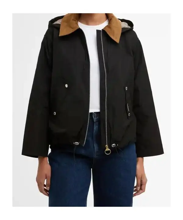 Barbour Weaver Showerproof Jacket With Corduroy Collar - No