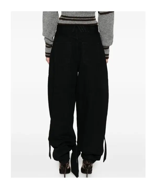 Attico Belted Loose Fit Jeans