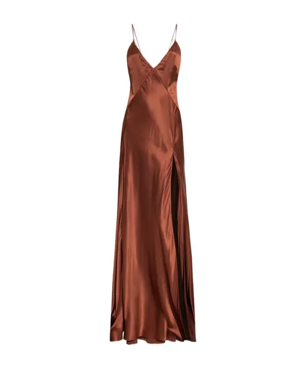 Amiri Sleeveless V-neck Maxi Dress - Brown