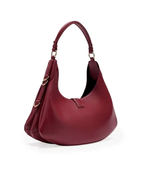GANNI Logo Plaque Shoulder Bag - Red